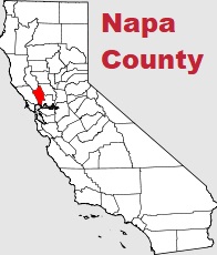 Napa County on the satellite map of California 2024. Actual satellite ...