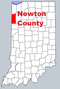 Newton County on the satellite map of Indiana 2025. Actual satellite ...