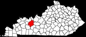 Ohio County on the satellite map of Kentucky 2025. Actual satellite ...