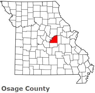 Osage County on the satellite map of Missouri 2024. Actual satellite ...