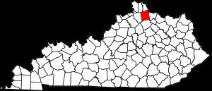 Pendleton County on the satellite map of Kentucky 2024. Actual ...