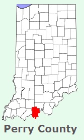 Perry County on the satellite map of Indiana 2025. Actual satellite ...