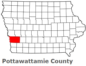 Pottawattamie County on the satellite map of Iowa 2025. Actual ...