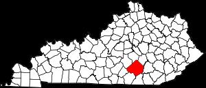 Pulaski County on the satellite map of Kentucky 2025. Actual satellite ...