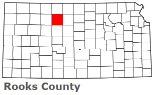 Rooks County on the satellite map of Kansas 2024. Actual satellite ...