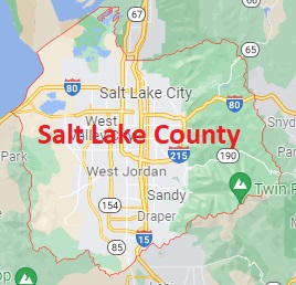 Salt Lake County on the satellite map of Utah 2024. Actual satellite ...