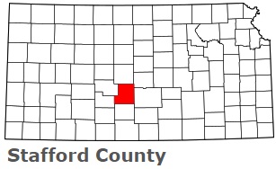 Stafford County on the satellite map of Kansas 2024. Actual satellite ...
