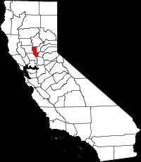 Sutter County on the map of California 2024. Cities, roads, borders and ...