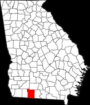 Thomas County on the satellite map of Georgia 2024. Actual satellite ...