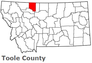 Toole County on the satellite map of Montana 2025. Actual satellite ...
