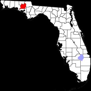 Washington County on the satellite map of Florida 2025. Actual ...