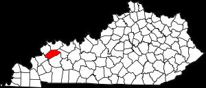 Webster County on the satellite map of Kentucky 2025. Actual satellite ...