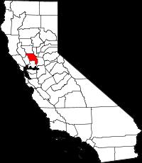 Yolo County on the map of California 2024. Cities, roads, borders and ...