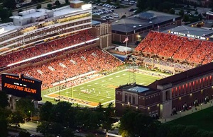 Champaign Memorial Stadium on satellite map in 2025! Explore the ...
